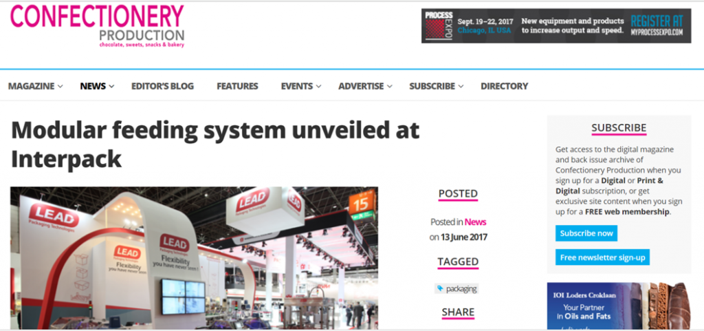 confec | Lead Packaging Technologies - Cardboard packaging machines